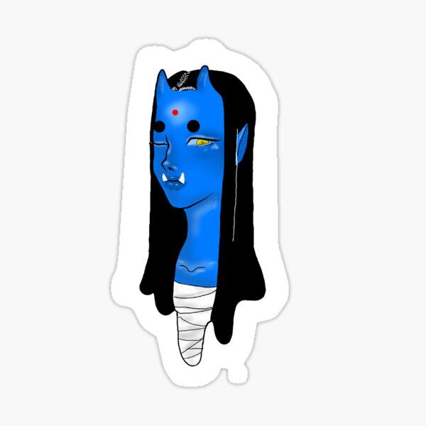 "Blue Oni" Sticker for Sale by Delisha2 | Redbubble