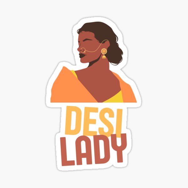 "Desi Lady" Sticker by JoyPoddar | Redbubble