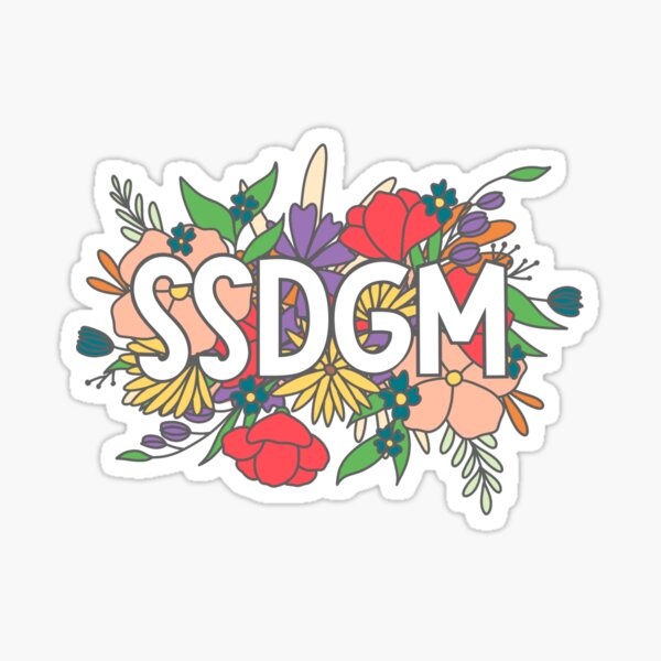 "My Favorite Murder SSDGM Floral" Sticker by classicmurphy | Redbubble