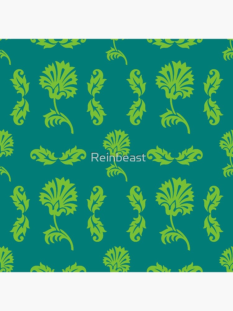 "Stylized Medieval Floral Pattern (Green Version)" Poster for Sale by ...