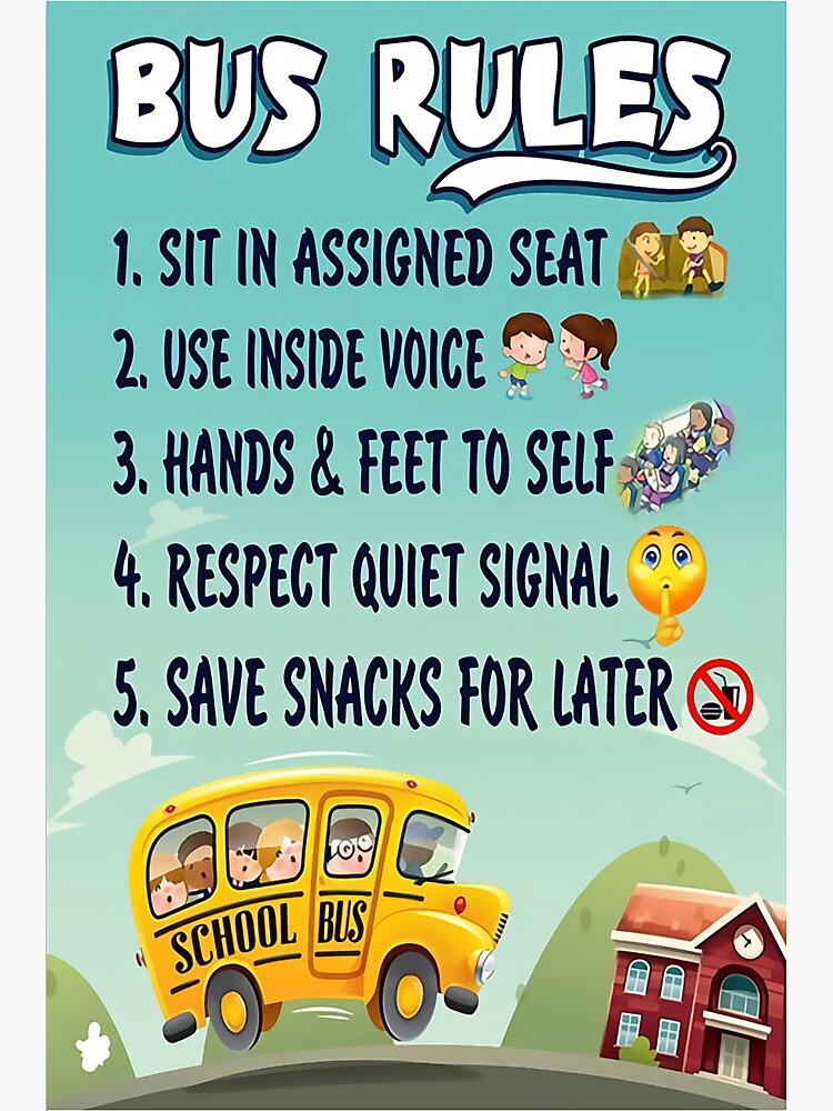 "Bus Driver Bus Rules" Sticker by vasilida1988 | Redbubble