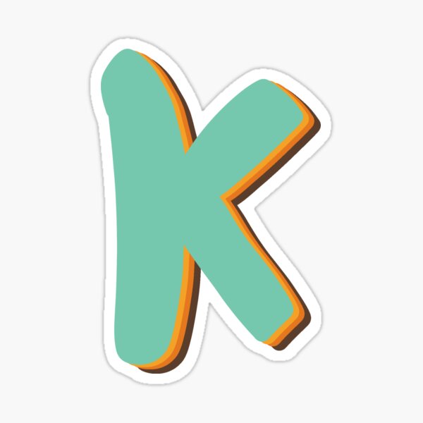 "Letter K Sticker" Sticker by DineshWorld | Redbubble