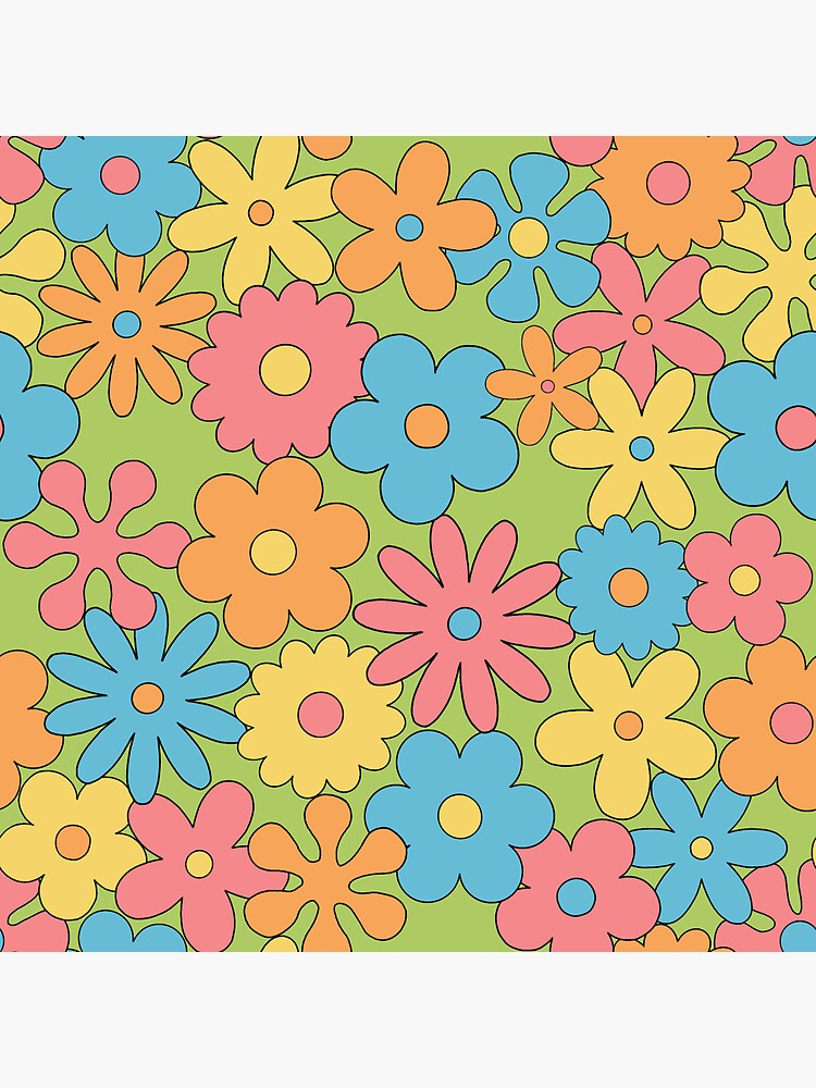 "Super Groovy Flower Power" Sticker by Par175 | Redbubble