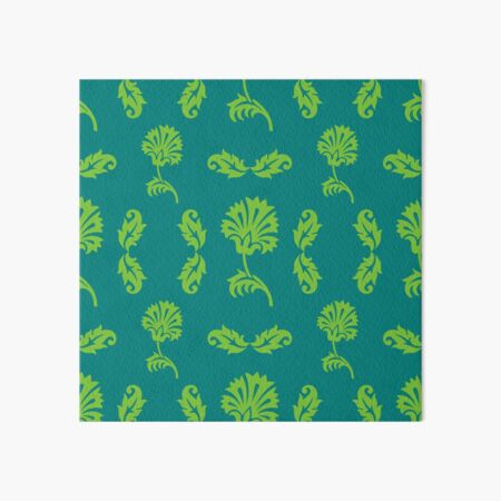 "Stylized Medieval Floral Pattern (Green Version)" Art Board Print for ...