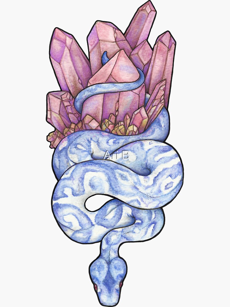 "Amethyst Snake" Sticker for Sale by Brainmurk | Redbubble