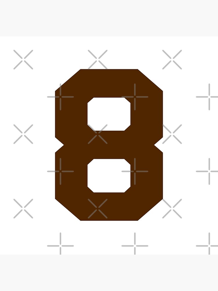 "Number 8, Brown eight, Sports number 8" Poster for Sale by ...