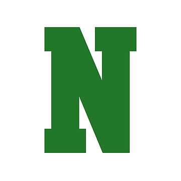 Pegatina for Sale con la obra «Alfabeto, N verde, letra deportiva N» de ...