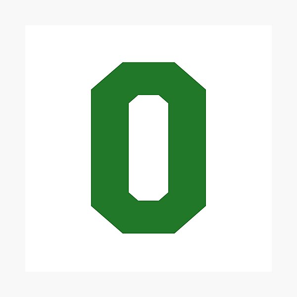 "Alphabet, Green O, Sports letter O" Photographic Print for Sale by ...