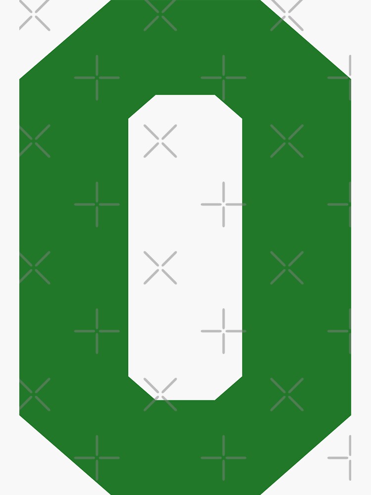 "Alphabet, Green O, Sports letter O" Sticker by TheCultStuff | Redbubble