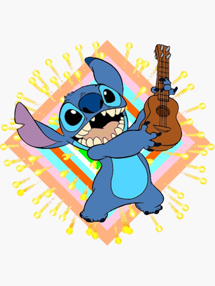 "Happy Stitch" Sticker for Sale by Kajetanduczynsk | Redbubble
