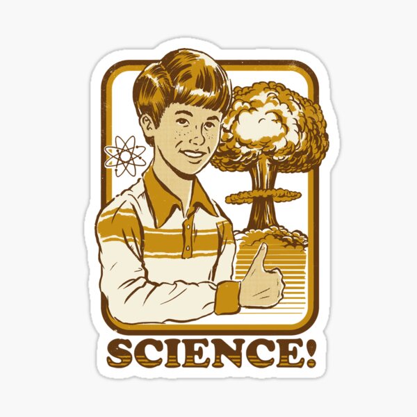 "Science!" Sticker for Sale by Stairsdgd | Redbubble