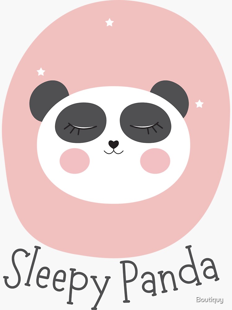"Sleepy Panda " Sticker by Boutiquy | Redbubble