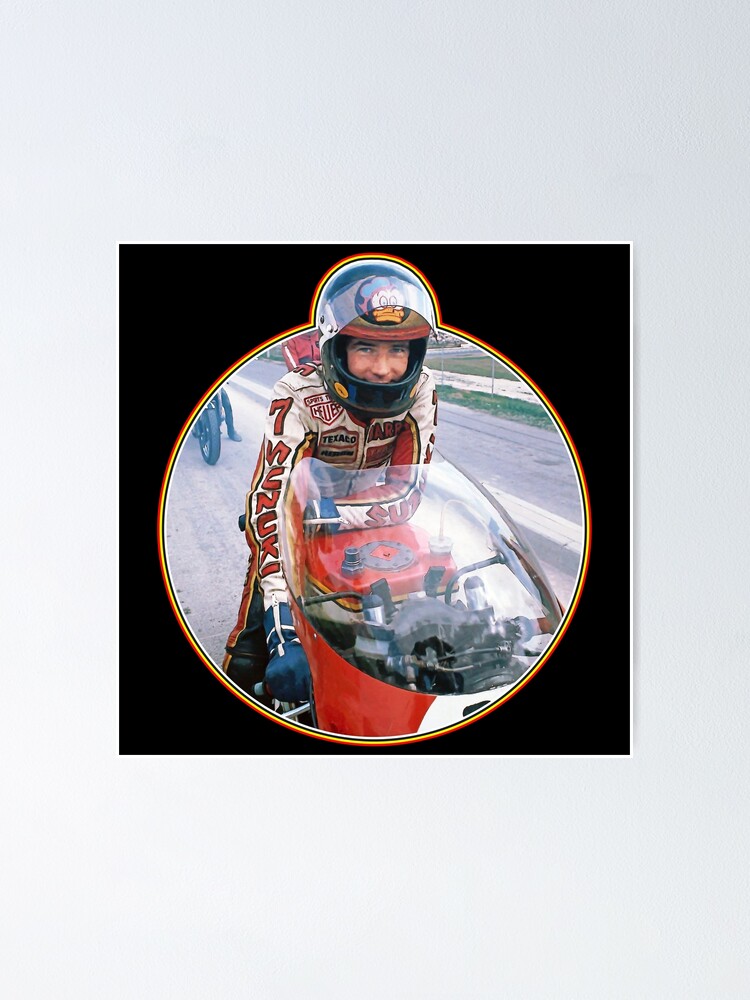 Póster «Ilustración Barry Sheene icono de piloto de motos» de VikingZen ...