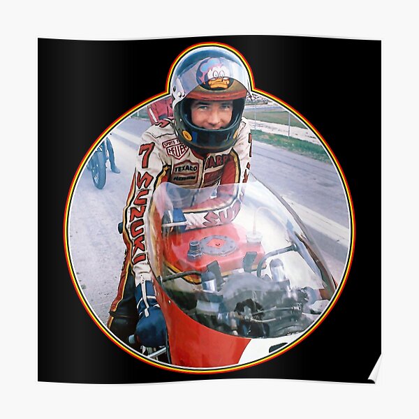 Póster «Ilustración Barry Sheene icono de piloto de motos» de VikingZen ...