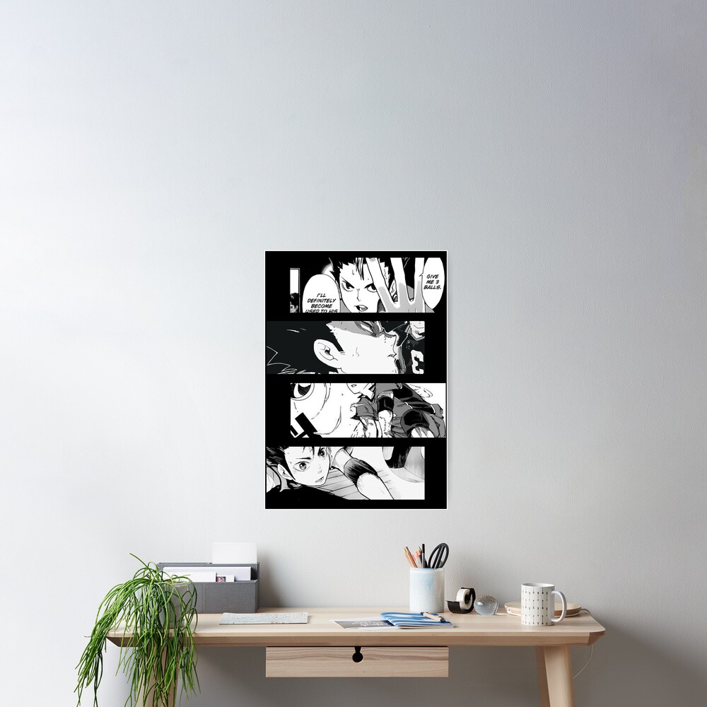 "Yu Nishinoya Haikyu Haikyuu Manga Panel Design" Poster for Sale by ...