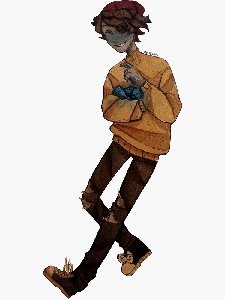 "(Wilbur Soot) Ghostbur with some Blue for you!" Sticker for Sale by ...