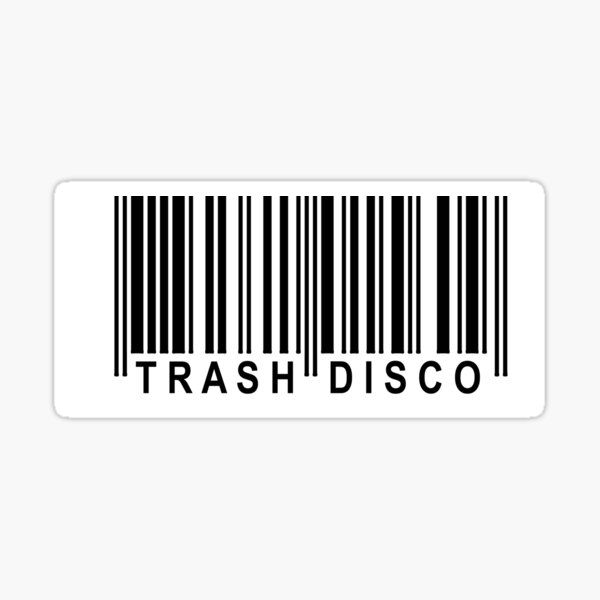 "Trash Disco Barcode" Sticker for Sale by Trash-Disco | Redbubble