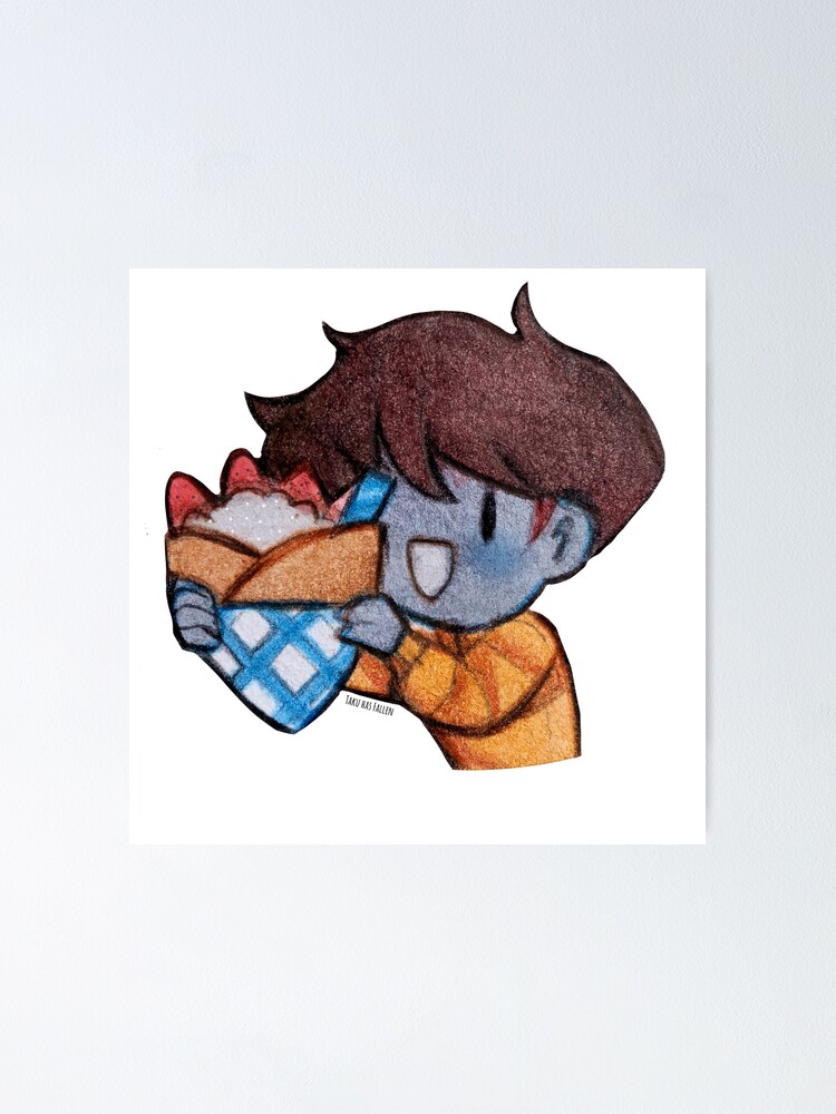 "Chibi Ghostbur has a Crepe!" Poster by Taku-has-Fallen | Redbubble