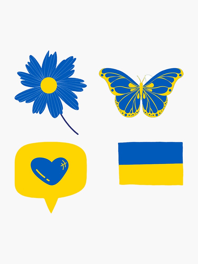 "Ukrainian sticker pack | Ukraine war " Sticker by Aleeesha | Redbubble