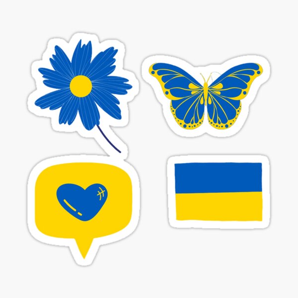 "Ukrainian sticker pack | Ukraine war " Sticker by Aleeesha | Redbubble
