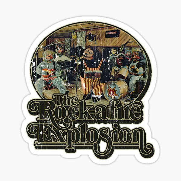"VINTAGE - Rock a fire Explosion" Sticker by Linjenel890 | Redbubble