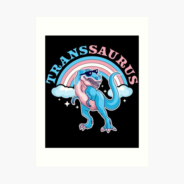"Transgender Dinosaur Transsaurus Trans Pride LGBT Pride Flag" Art ...