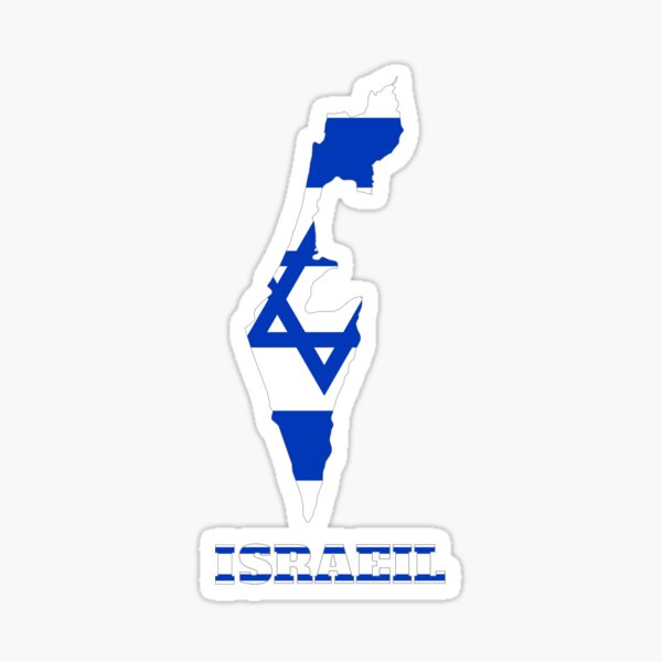 "ISRAEL Flag map design" Sticker for Sale by BasbiArt | Redbubble