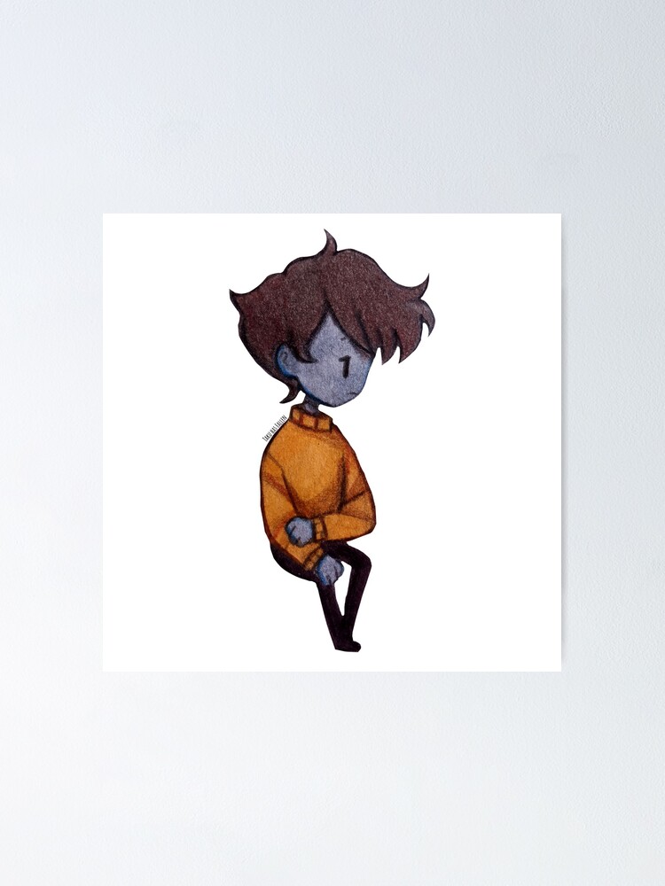 "Sad Chibi Ghostbur" Poster by Taku-has-Fallen | Redbubble