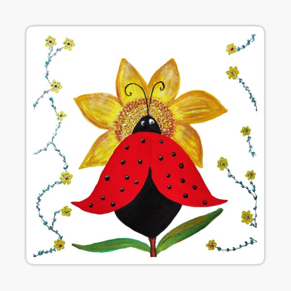 "Lady Bird" Sticker by rajnidutta | Redbubble
