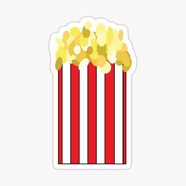 "Movie Theater Popcorn" Sticker by ghostanddragon | Redbubble