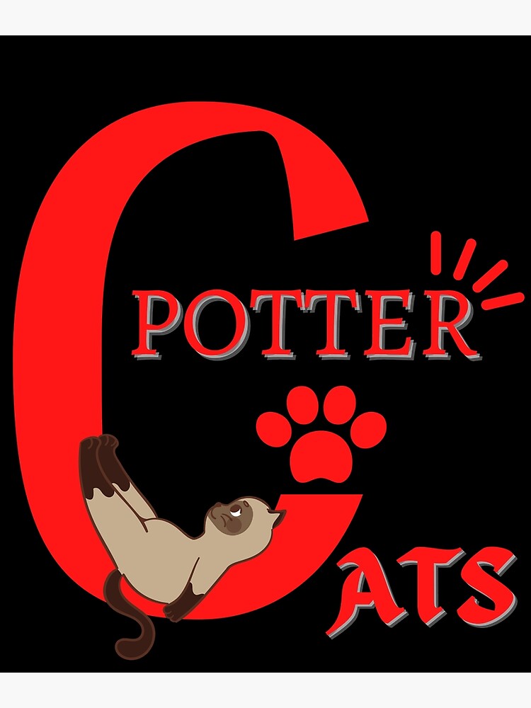 "Potter Cats Harry Pawter" Poster for Sale by cybericher | Redbubble