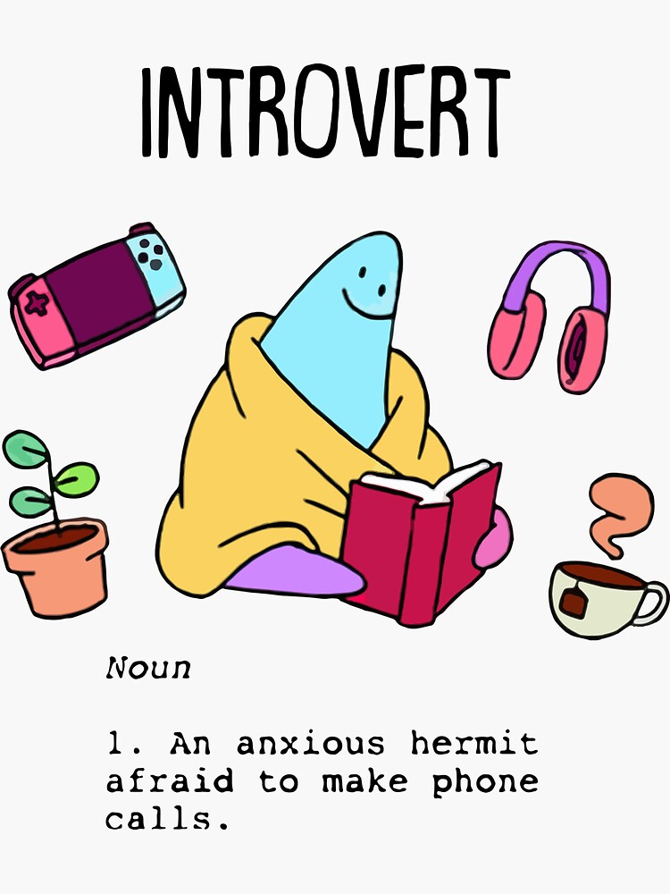 "Buzzfeed Unsolved Merch The Land Of Boggs Introvert Shirt" Sticker for ...