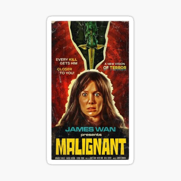 "Malignant poster horror movie " Sticker by Jamesadden | Redbubble