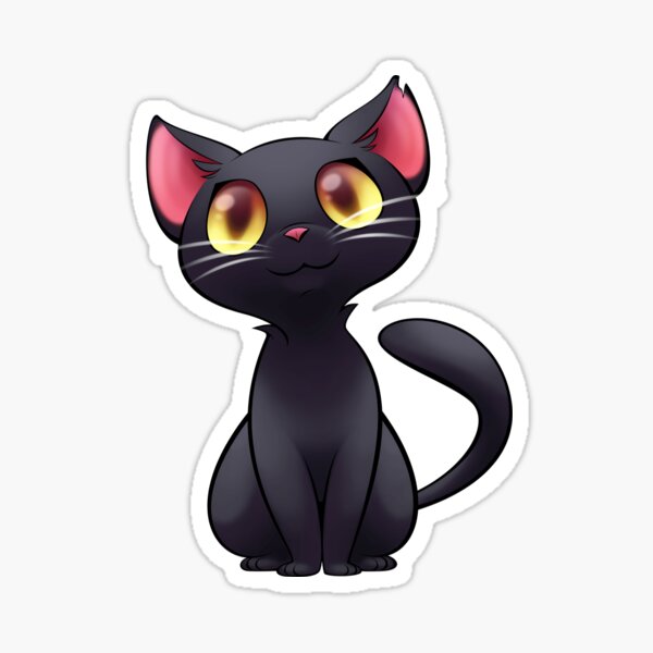 "Happy black cat " Sticker for Sale by Darko-media | Redbubble