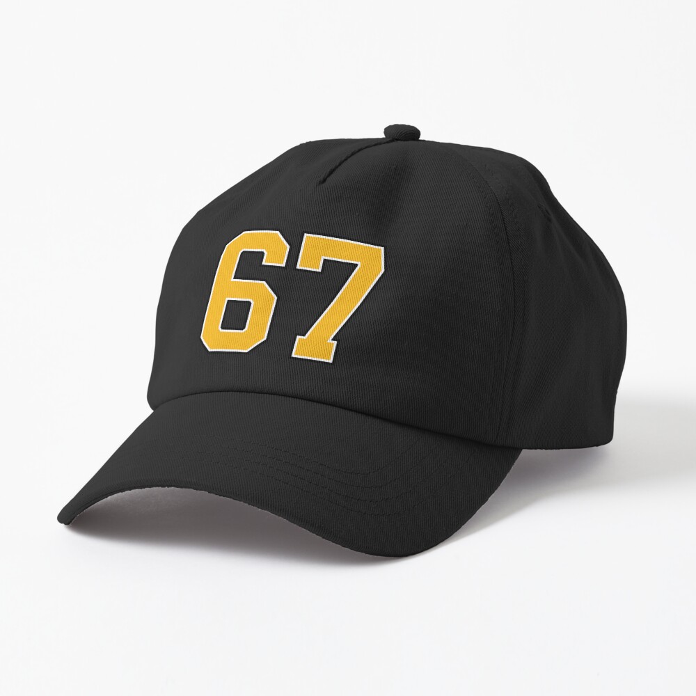 "Yellow Number 67 lucky sports jersey sixty seven" Sticker for Sale by ...
