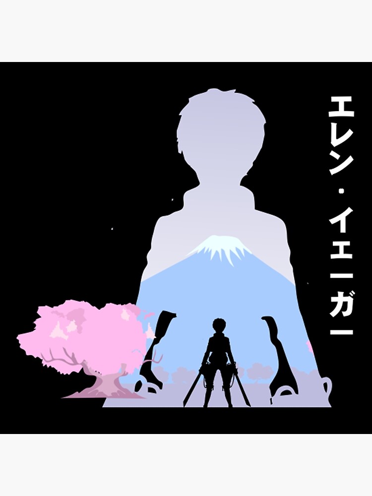 "Eren Jaeger Japanese" Poster for Sale by Mieczyslawlukas | Redbubble