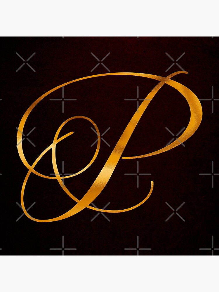 "Golden letter P in vintage design" Poster for Sale by JohannaJacobson ...