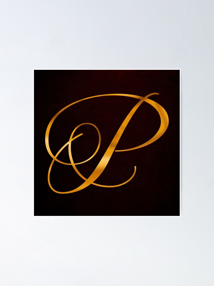 "Golden letter P in vintage design" Poster for Sale by JohannaJacobson ...