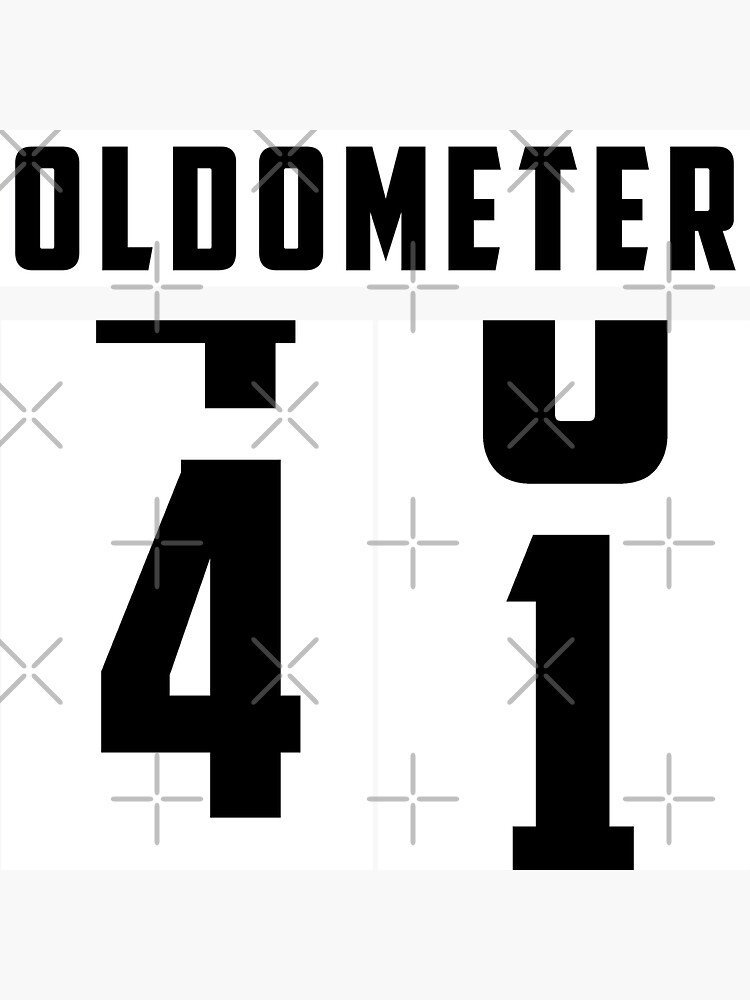 "Oldometer counter Number 41 birthday" Sticker by HeavyStyle | Redbubble
