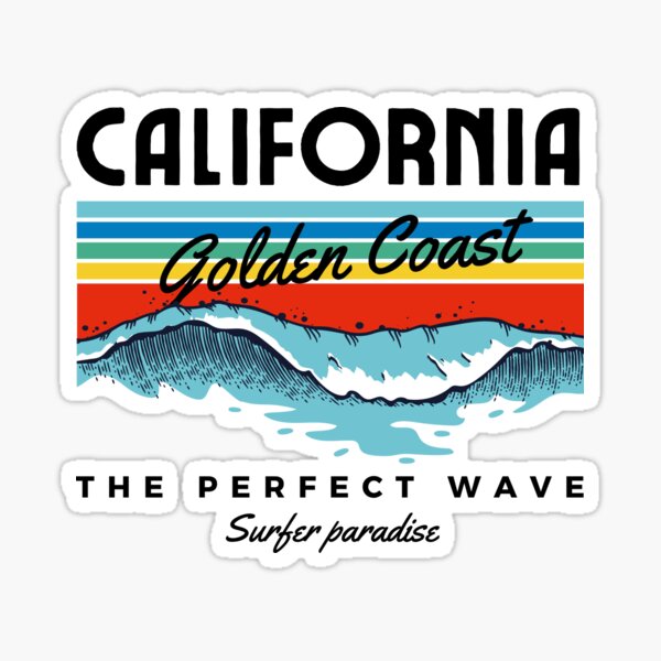 "California Golden Coast | VSCO Retro Aesthetic" Sticker for Sale by ...