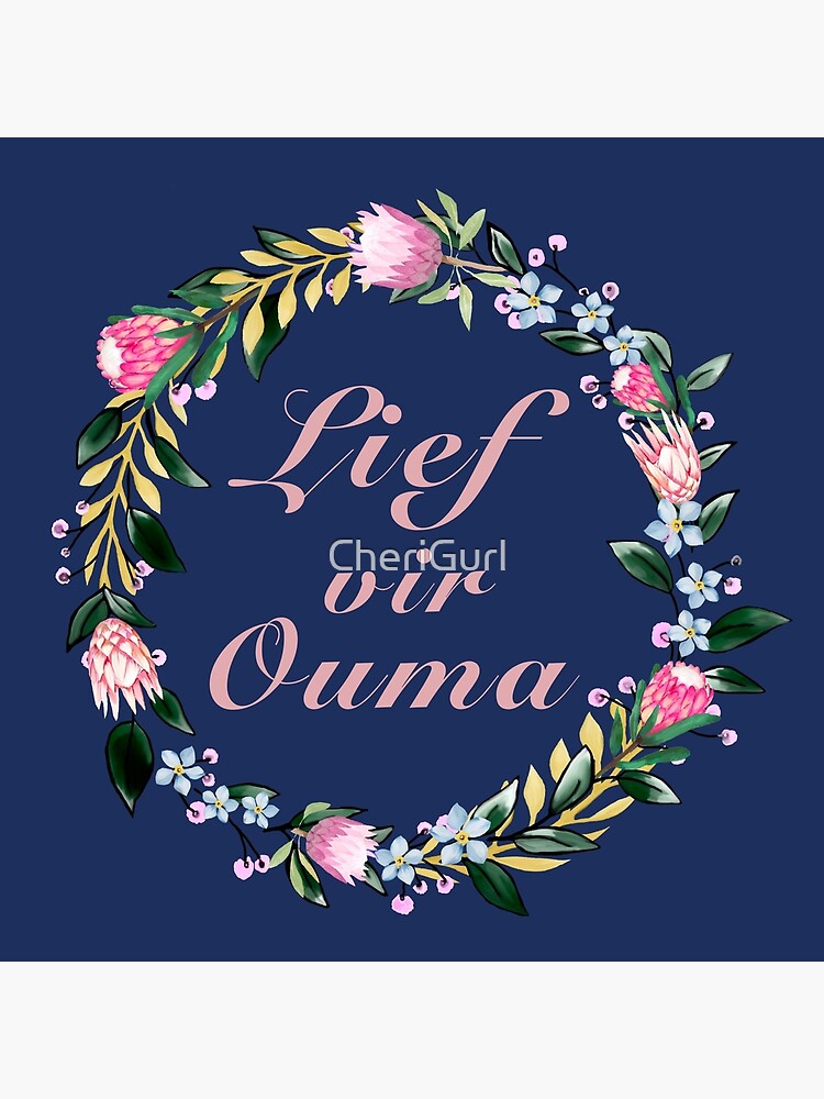 "Lief vir Ouma" Art Board Print for Sale by CheriGurl | Redbubble
