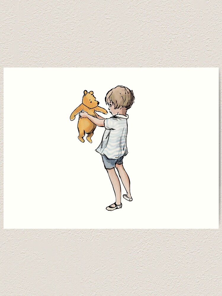 "Classic Winnie the Pooh - Christopher Robin and Pooh" Art Print for ...