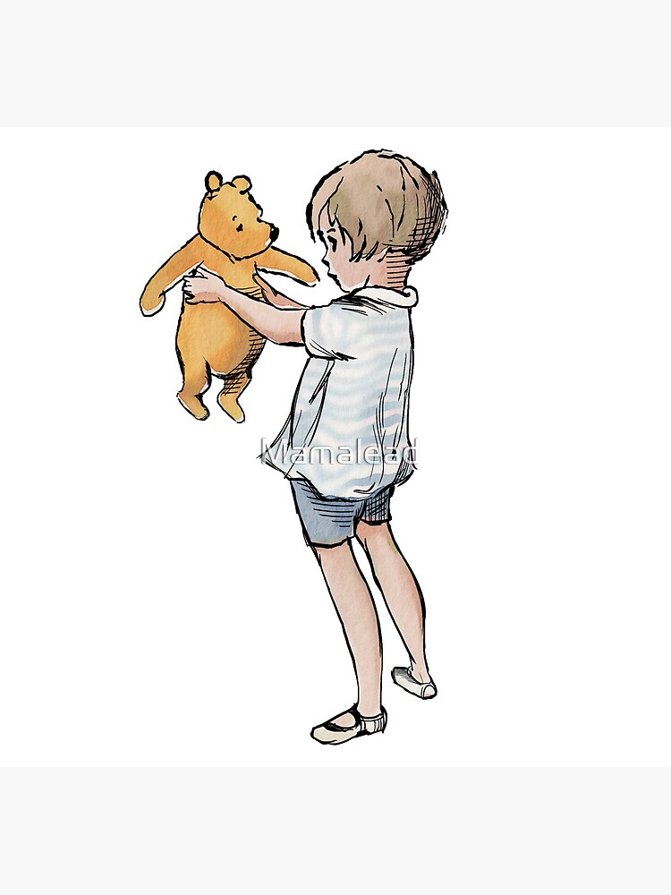 "Classic Winnie the Pooh - Christopher Robin and Pooh" Art Print for ...