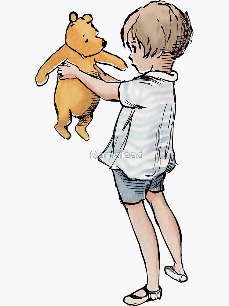 "Classic Winnie the Pooh - Christopher Robin and Pooh" Sticker for Sale ...