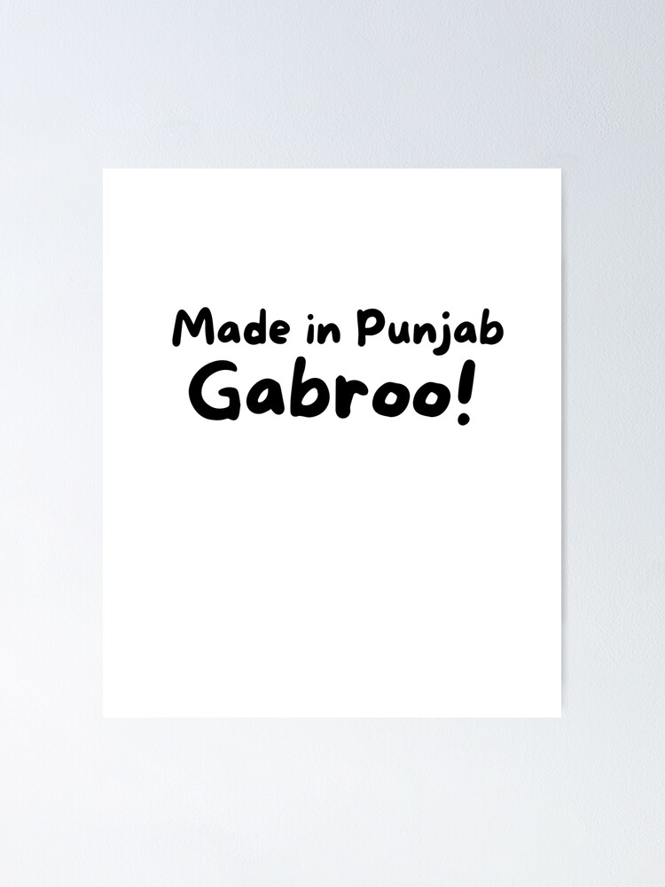 "Made In Punjab Gabroo | Funny Punjabi Phrases | Gift Ideas For Punjabi ...