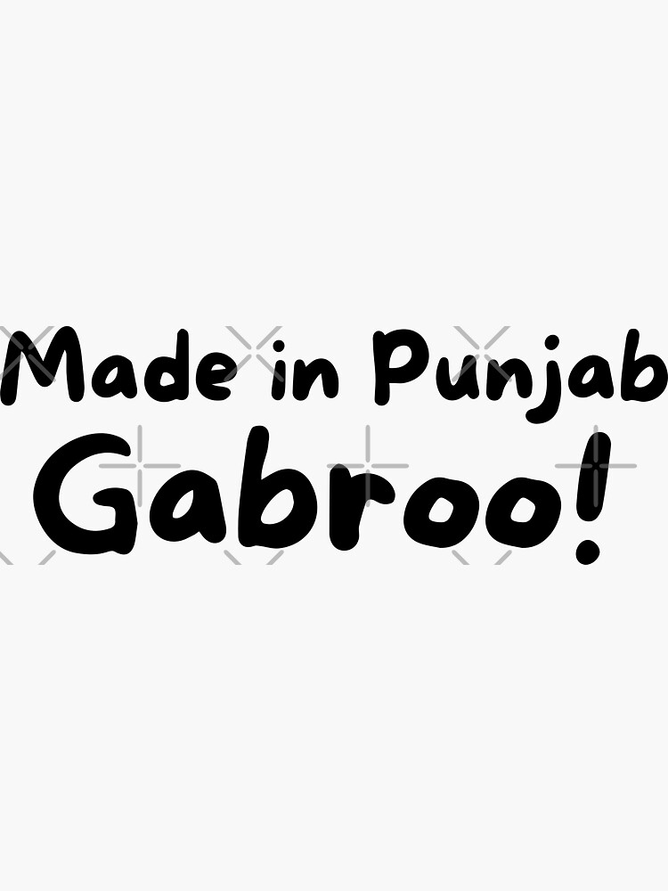 "Made In Punjab Gabroo | Funny Punjabi Phrases | Gift Ideas For Punjabi ...
