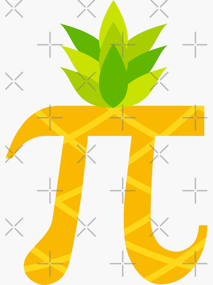 "Funny Pi-neapple Pi Day 2018 Colorful Sign Humor Gift" Sticker for ...