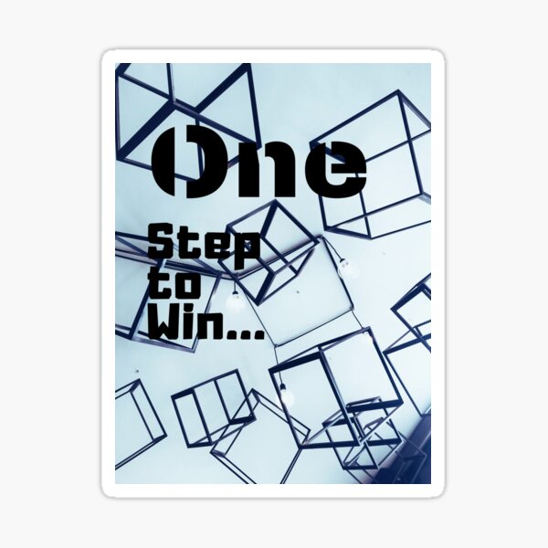 "One step to win" Sticker by PBCstyle | Redbubble