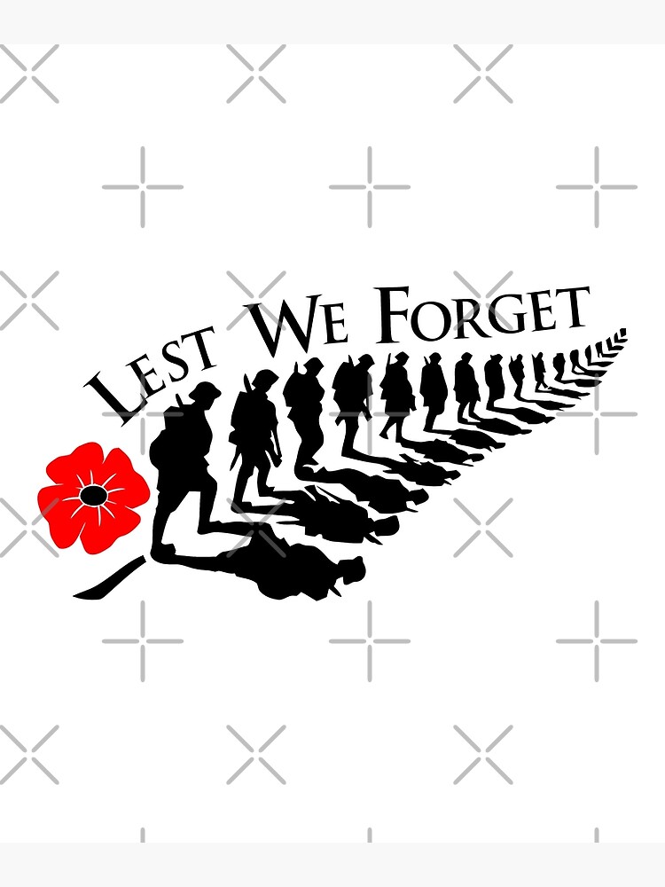 "lest we forget anzac day red poppy remembrance day gift" Poster by ...