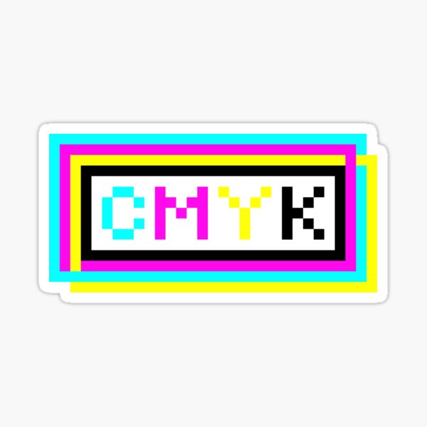 "[CMYK]" Sticker by lilrawkarkie | Redbubble